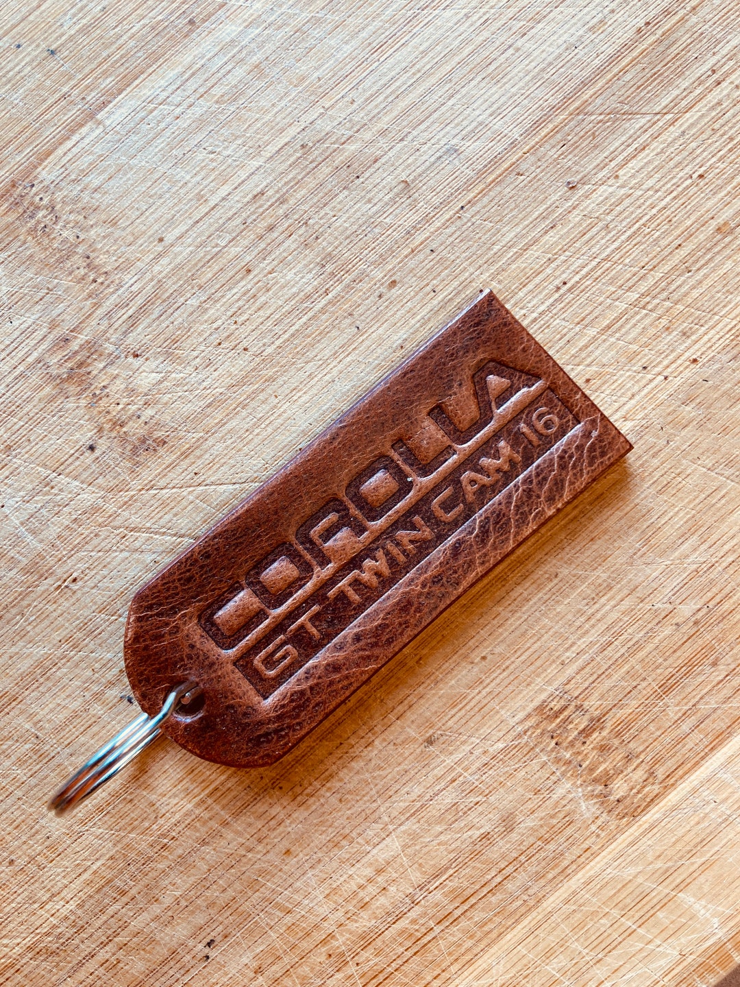 Handmade Leather Key Ring - Toyota Corolla GT Twin Cam 16v AE86 - Etsy