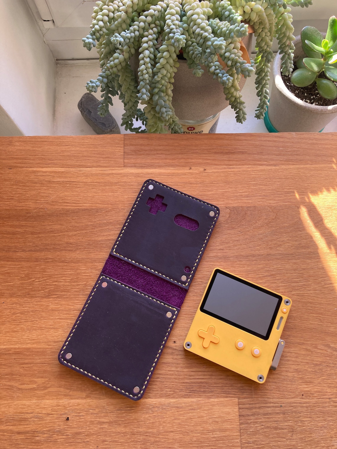 Panic Playdate Handmade Leather Case Purple - Etsy