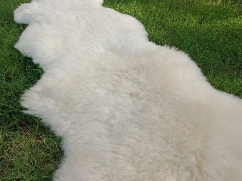 Genuine Real Australian Sheepskin Lambskin Rug Double Pelt | Etsy