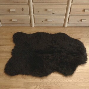Baby Sheepskin Rug Small Sheep Fur Rug Black 2.5 ft X 1.5 ft | Etsy