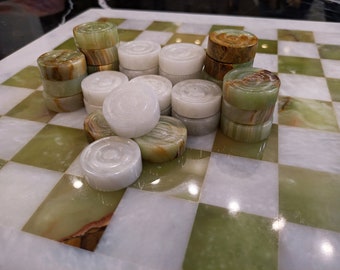 Marble Checker Pieces - Etsy