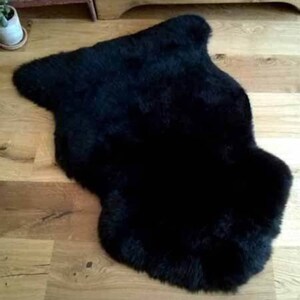 Baby Sheepskin Rug Small Sheep Fur Rug Black 2.5 ft X 1.5 ft | Etsy