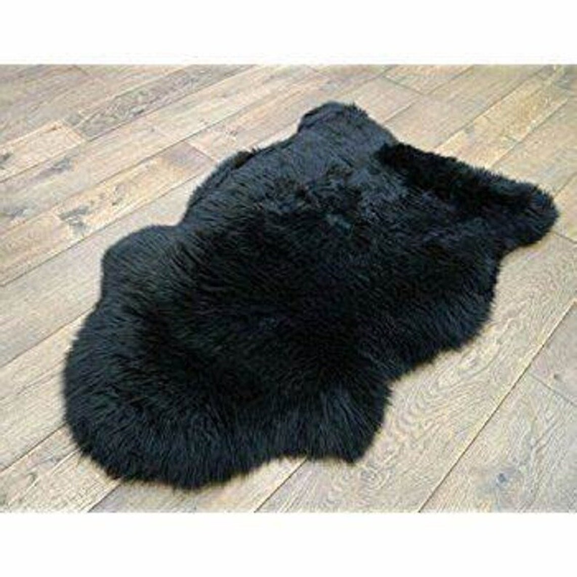 Baby Sheepskin Rug Small Sheep Fur Rug Black 2.5 ft X 1.5 ft | Etsy