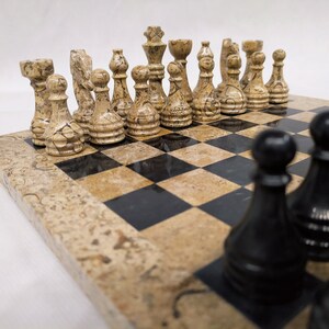 Queen's Gambit Handmade 12 Inch Marble Chess Set Indoor - Etsy