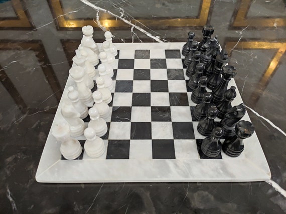 Queen's Gambit Handmade 12 Inch Marble Chess Set Indoor - Etsy