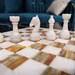Queen's Gambit Handmade 12 Inch Marble Chess Set Indoor Adult Chess ...