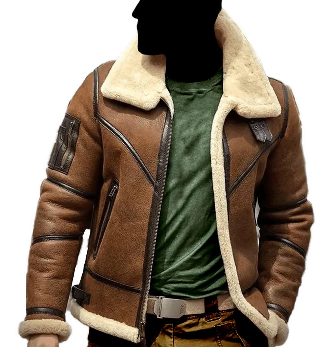 Mens Shearling Jacket B3 Flight Jacket Lambskin - Etsy