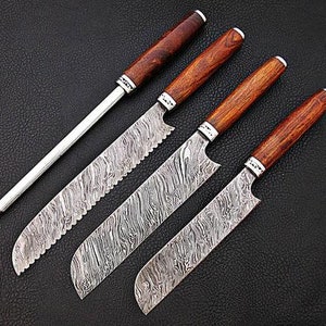 Custom Handmade Chef Knife Set Chefs Knives Professional Kitchen ...