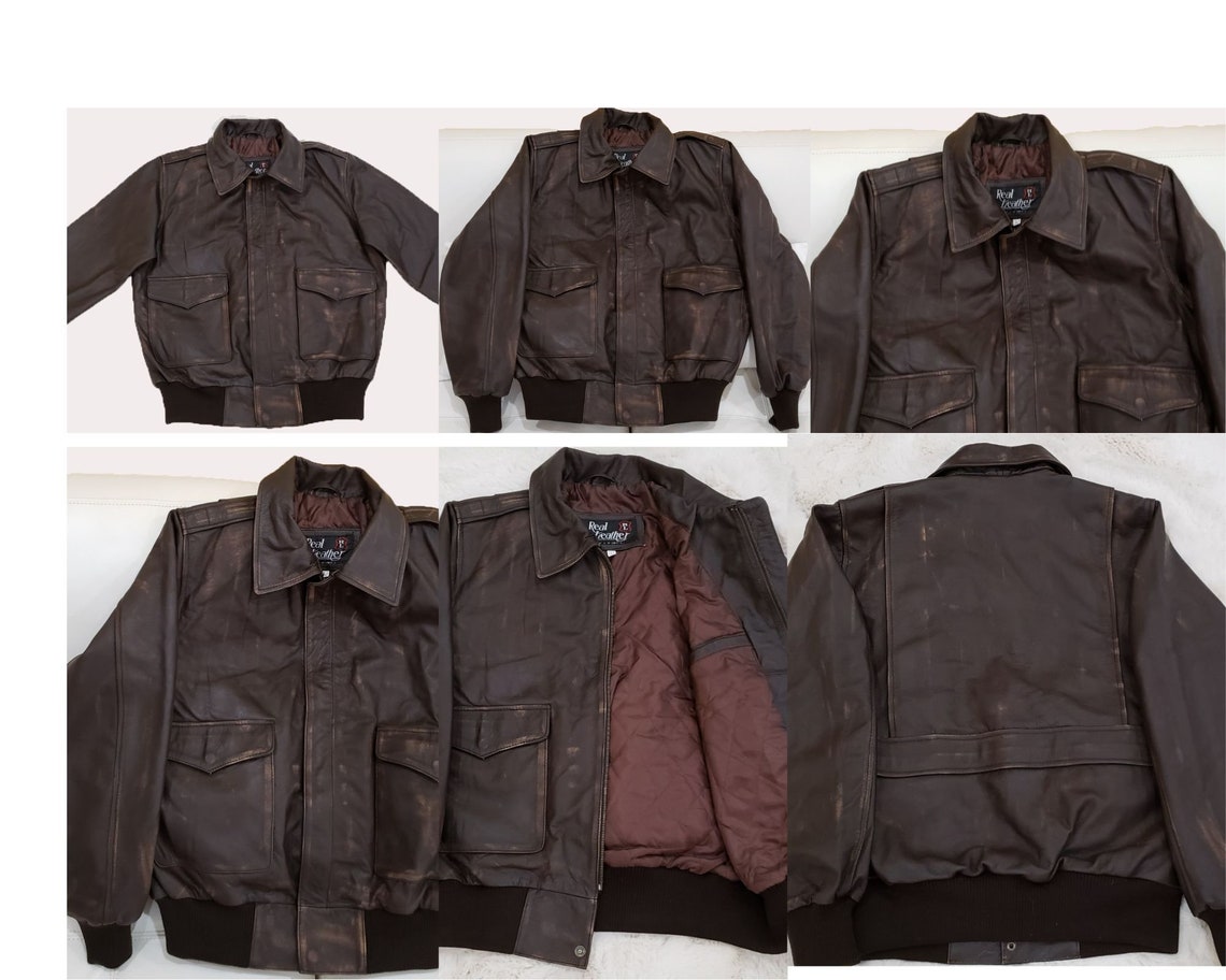 A2 Military Bomber Leather Jacket for Men Handmade Cockpit - Etsy
