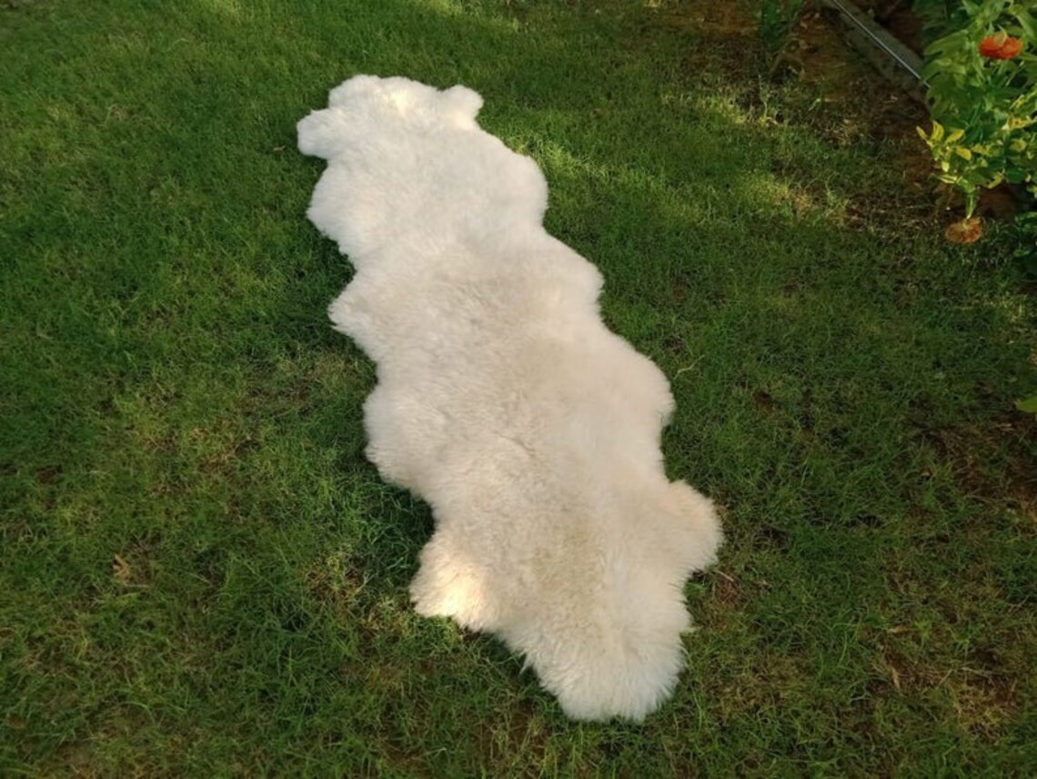 Genuine Real Australian Sheepskin Lambskin Rug Double Pelt | Etsy