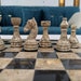 Queen's Gambit Handmade 12 Inch Marble Chess Set Indoor - Etsy