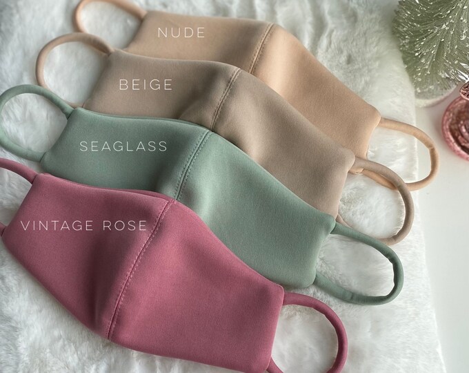 Small, Medium and Extra Small ADULT FACE MASK: Thick Neoprene Cloth ...