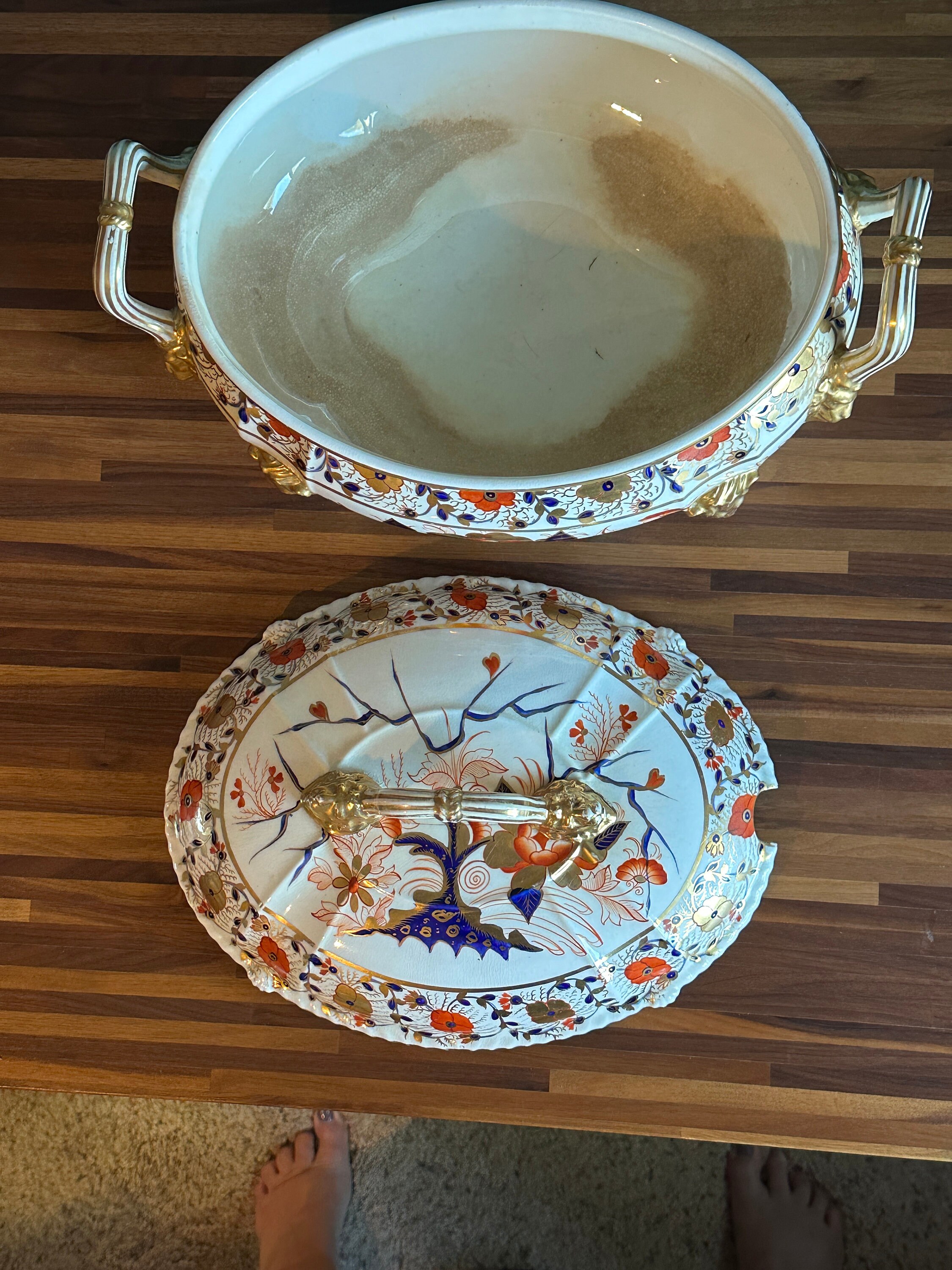 Exquisite RARE Bloor Early Royal Crown Derby Old Imari Pattern XL Soup ...