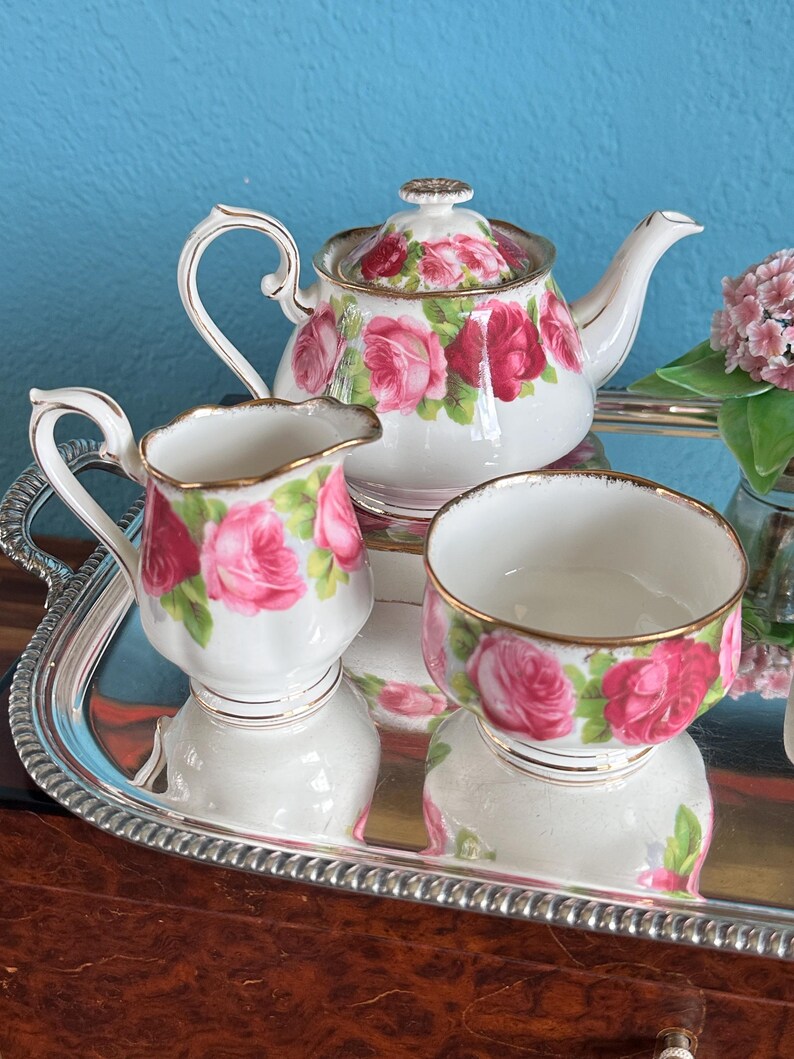 Royal Albert "old English Rose" Breakfast Tea Set, Tea Set for One ...
