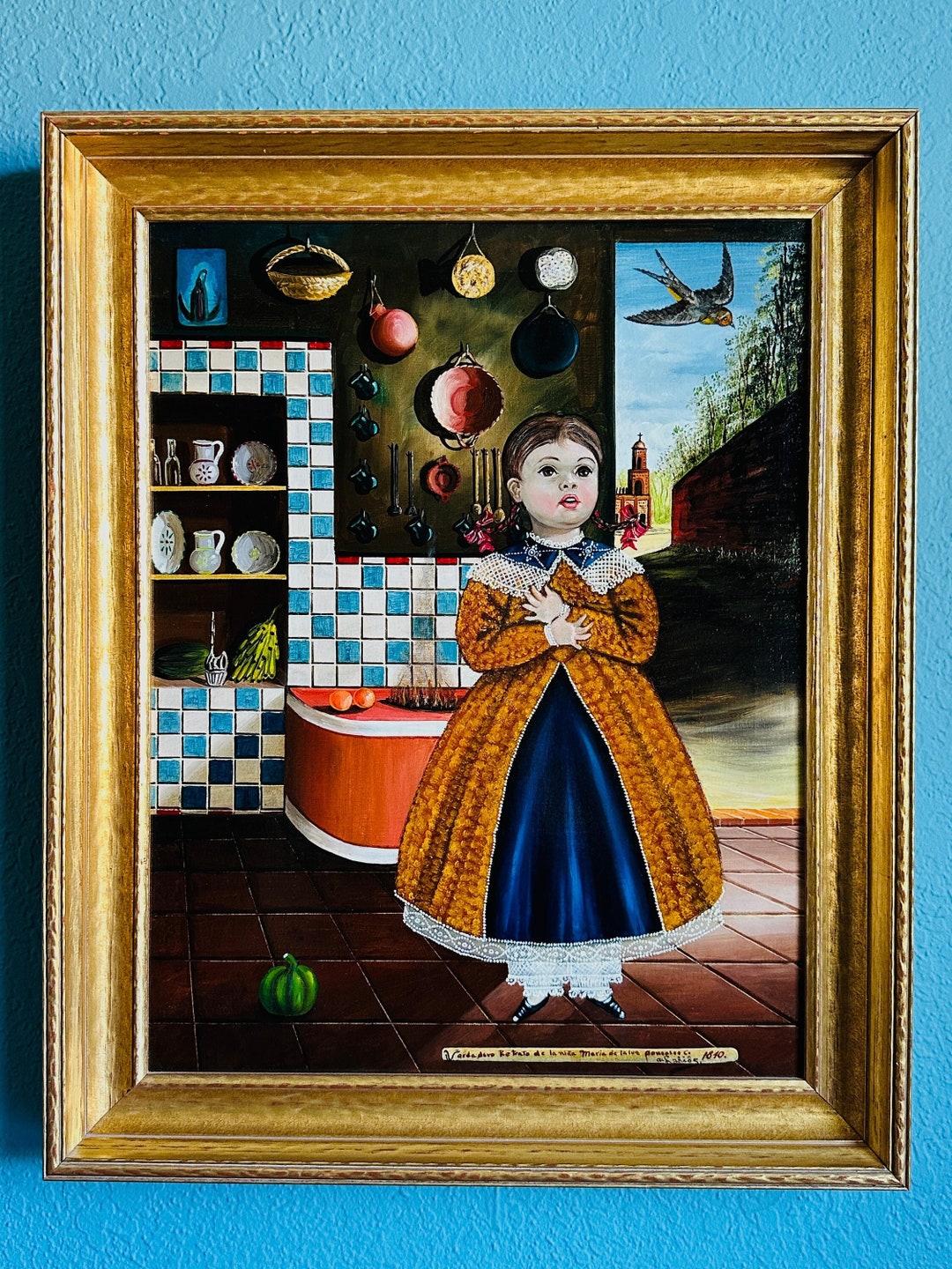 Original Agapito Labios mexico, 1896-1998 Oil on Canvas Painting Titled ...