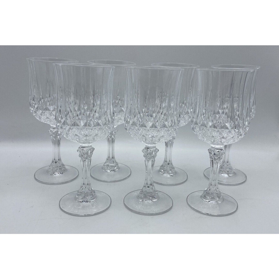 Cristal D'arques Longchamp Stemware Crystal Wine Glasses Set of 4 - Etsy