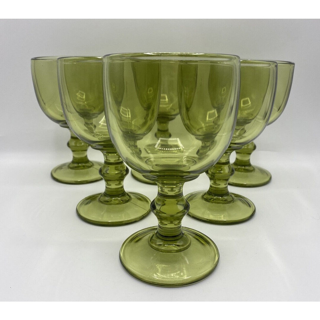 Imperial Glass Hoffman House Wine Glass Avocado 6 Tall 3 3/8 Diameter ...