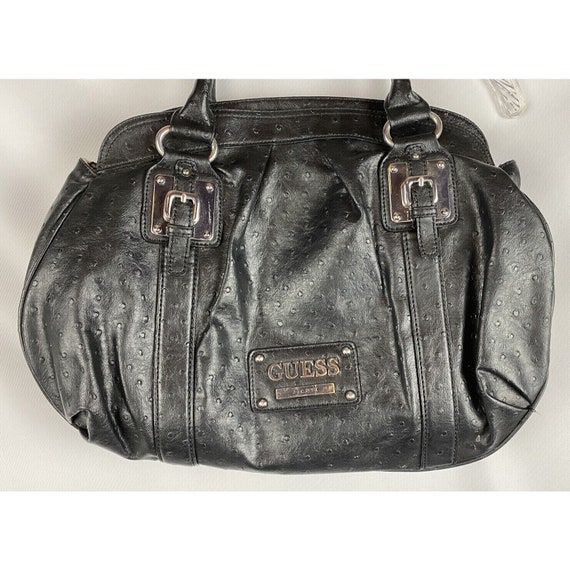 Vintage Guess Est 1981 Ostrich Leather Black Dual Top… - Gem