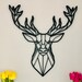 Geometric Stag Wooden Wall Art - Etsy UK