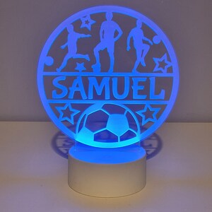 Personalised Football LED Night Light: Remote Controlled, Laser ...