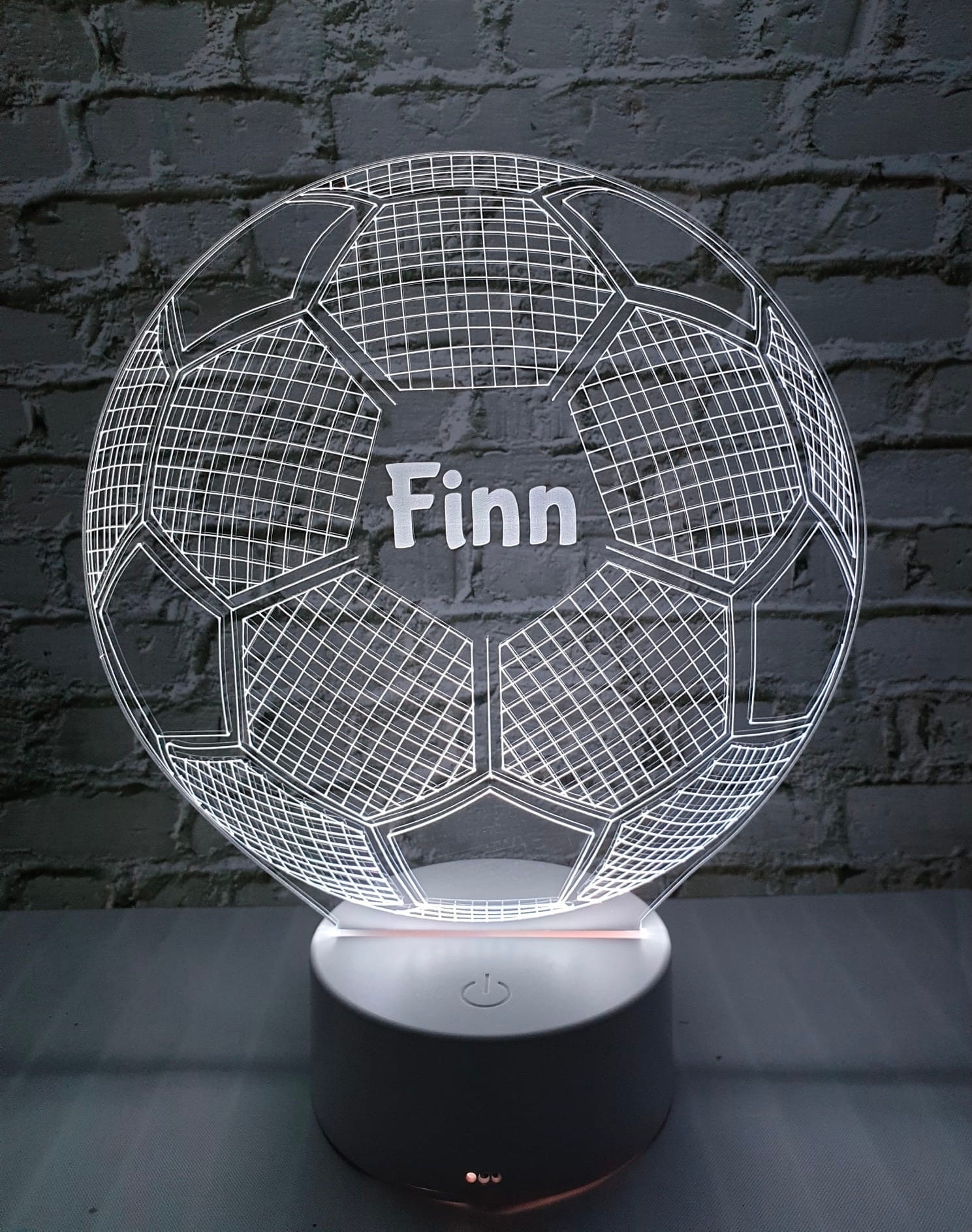Personalised LED Football Night Light Remote Controlled Lamp - Etsy UK