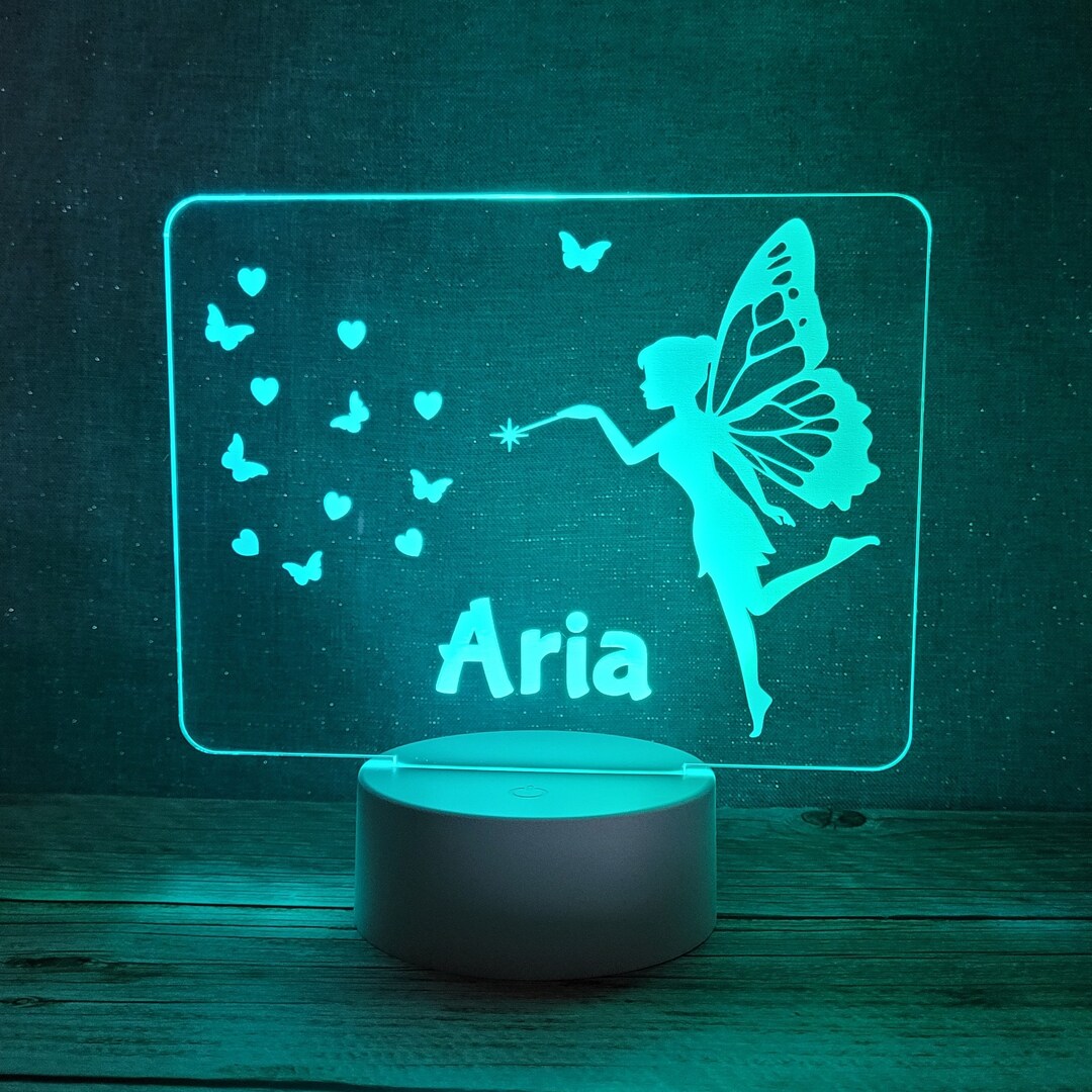 Personalised Fairy LED night light Girls Night Light - Etsy.de