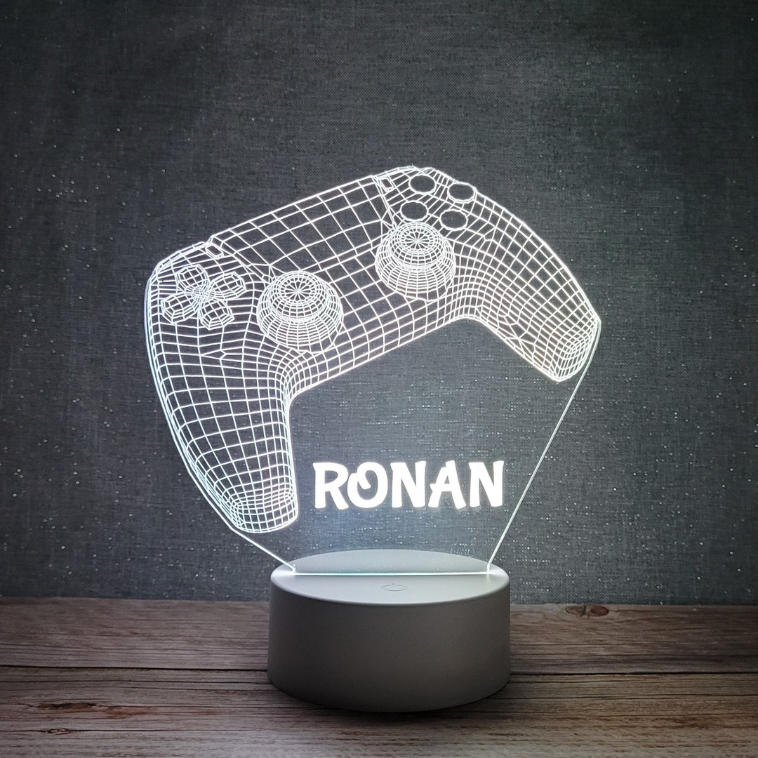 Personalised RGB Led Games Controller Gaming Light Illusion Lamp Night ...