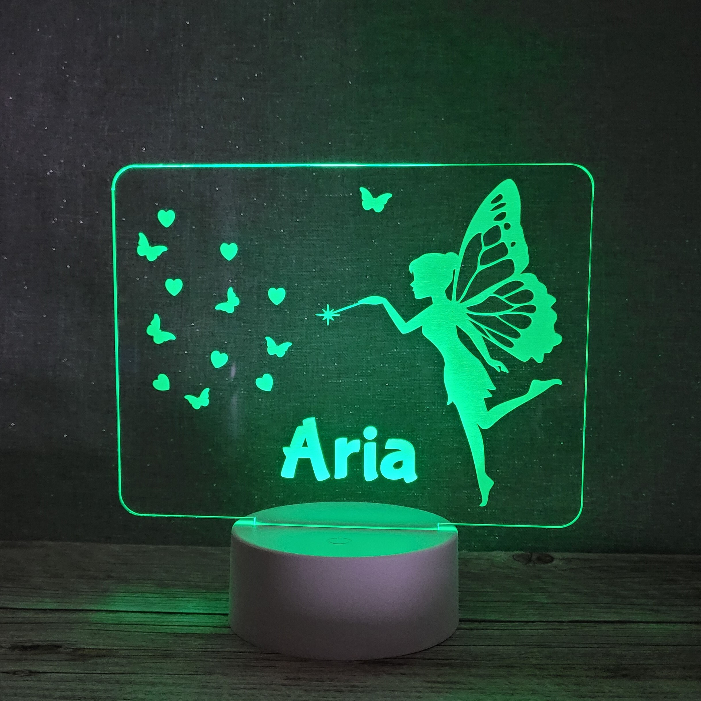 Personalised Fairy LED night light Girls Night Light - Etsy.de