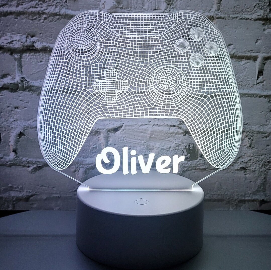Personalised Led Game Controller Gaming Light Lamp | Night Light ...