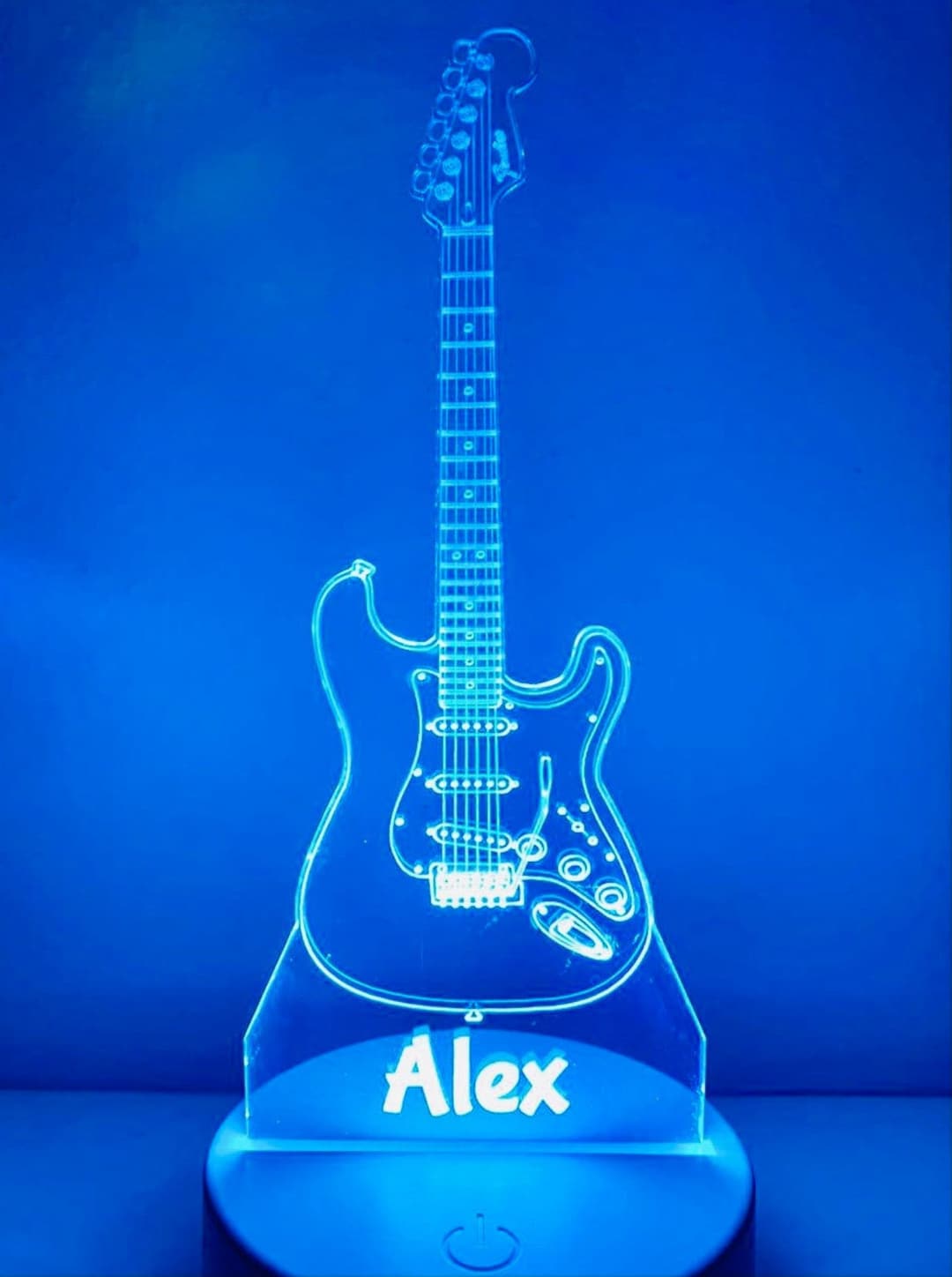 Personalised 3D Led Guitar Fender Stratocaster Night Light Illusion ...