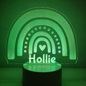 Personalised Colour Changing Rainbow Night Light | LED Remote Control ...