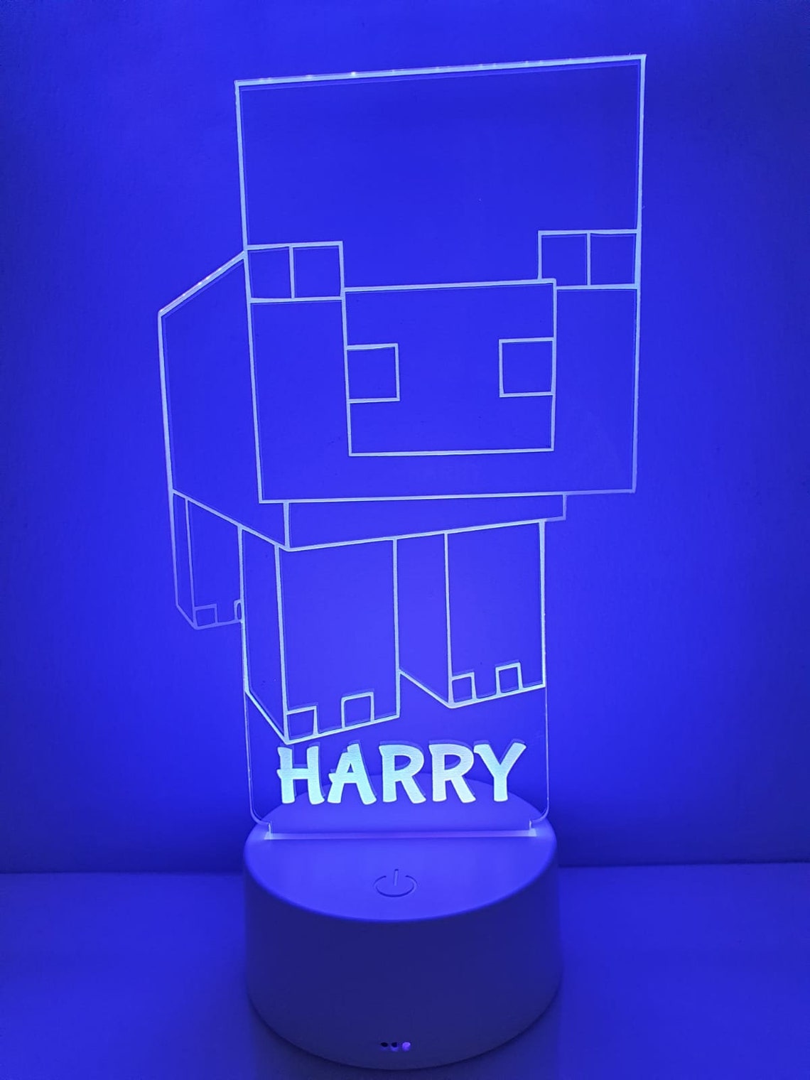 Personalised Led Minecraft Night Light Colour Changing With - Etsy New ...