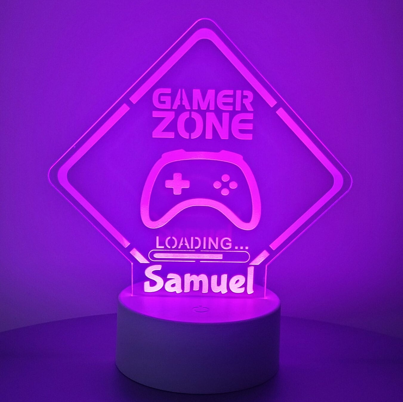 Personalised LED Gaming Name Tag Remote Control Night Light - Etsy UK
