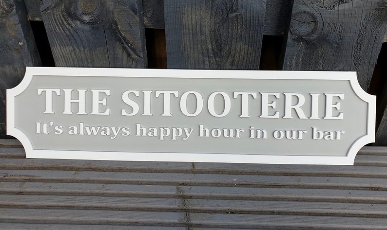 Large Personalised 3D Acrylic Railway Style Street Sign Bar - Etsy UK