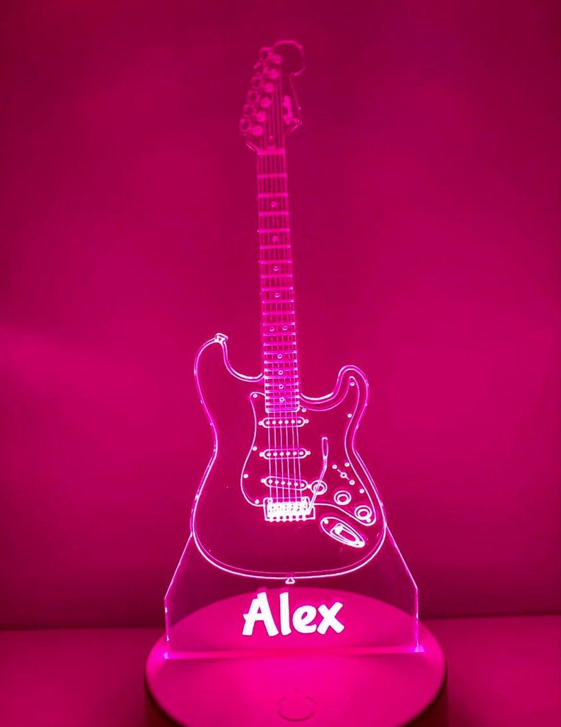 Personalised 3D Led Guitar Fender Stratocaster Night Light - Etsy UK