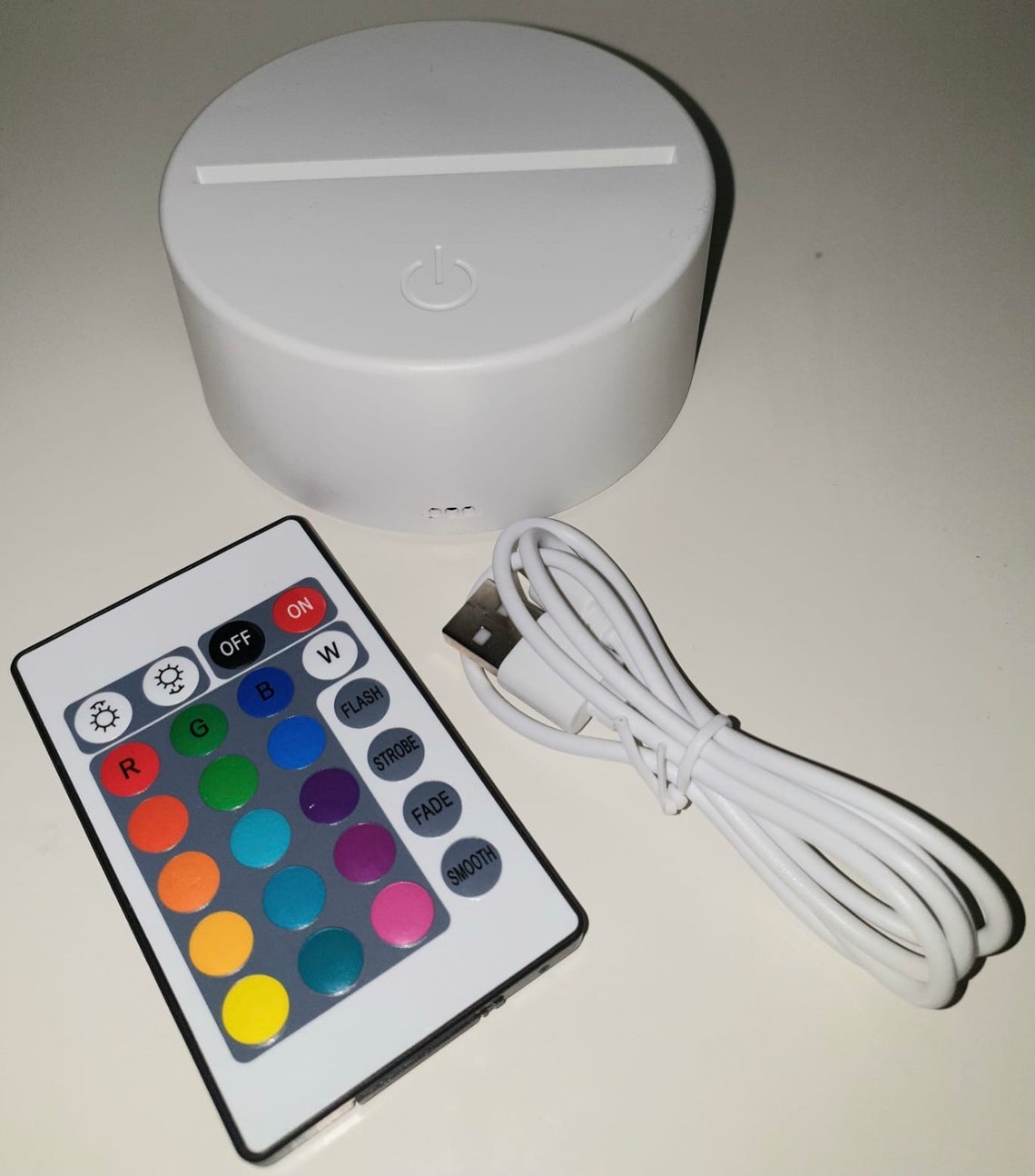 Personalised Colour Changing Rainbow Night Light LED Remote - Etsy UK