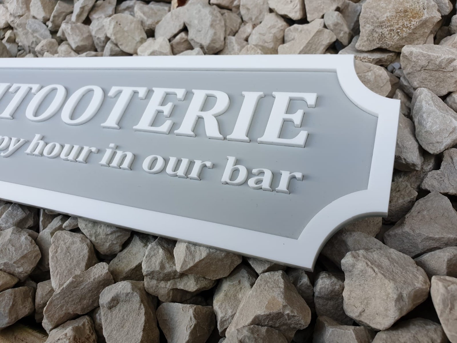 Large Personalised 3D Acrylic Railway Style Street Sign Bar - Etsy UK