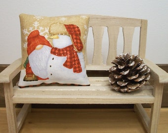 Snowman Bench Pillow - Etsy