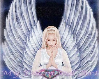 5D DIY My Diamond Art white Angel Diamond Painting Kit NEW - Etsy