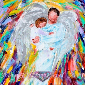 5D DIY My Diamond Art angel Father and Child Diamond - Etsy