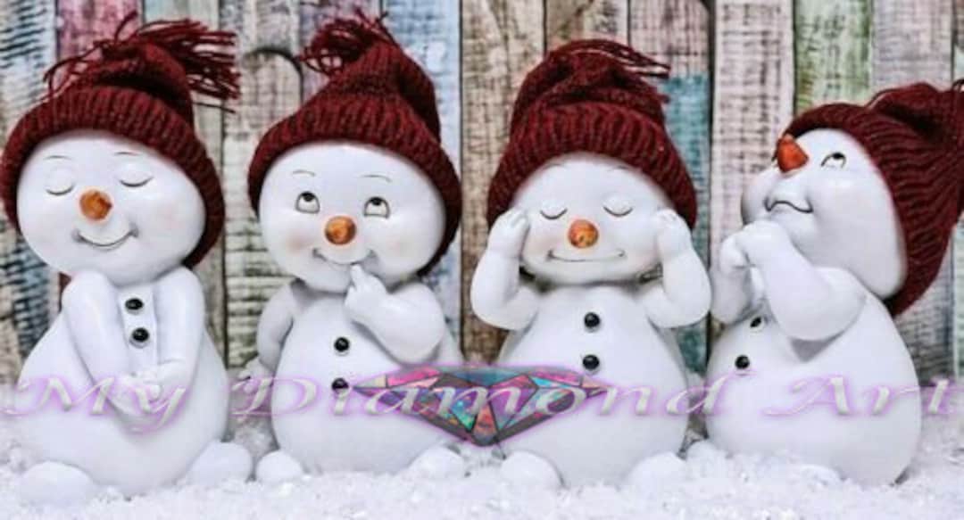 5D DIY My Diamond Art (four Little Snowmen) Diamond Painting Kit (NEW ...