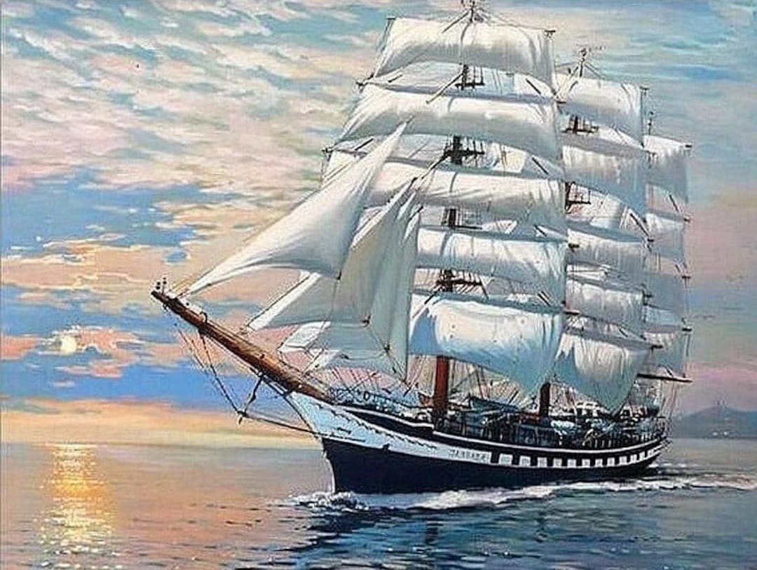 5D DIY My Diamond Art (sail Boat) Diamond Painting Kit (NEW) - Etsy