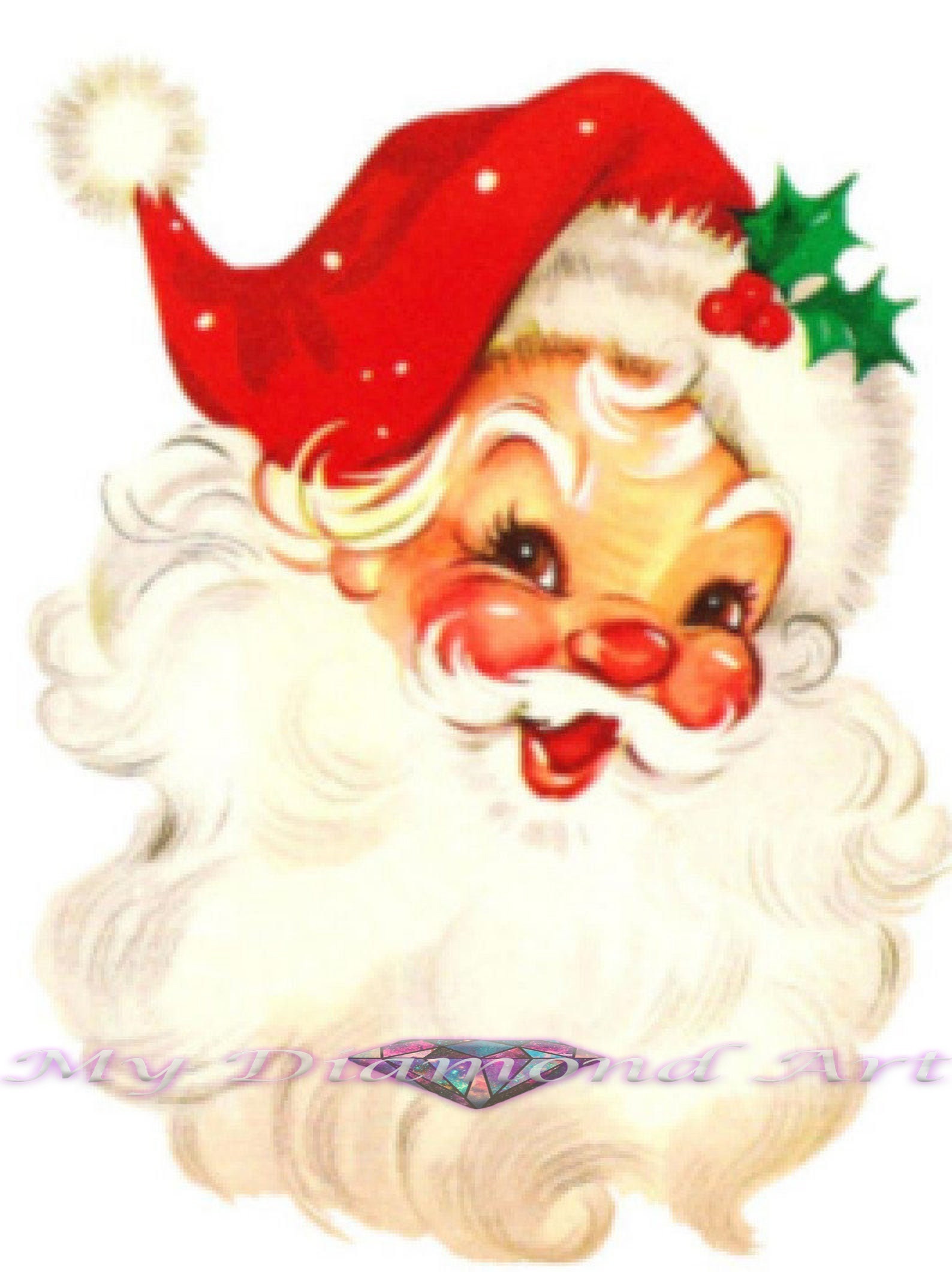 5D DIY My Diamond Art vintage Santa Diamond Painting Kit - Etsy