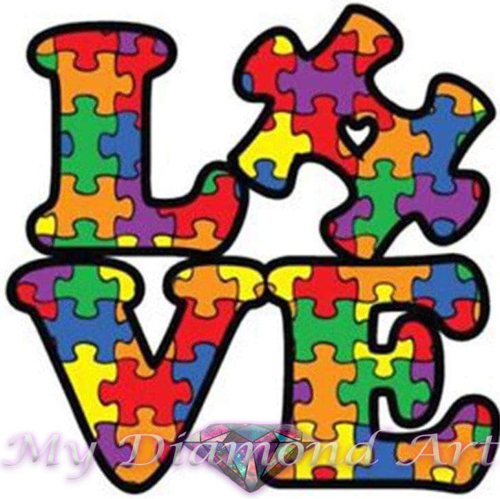 5D DIY My Diamond Art autism Love Diamond Painting Kit NEW - Etsy