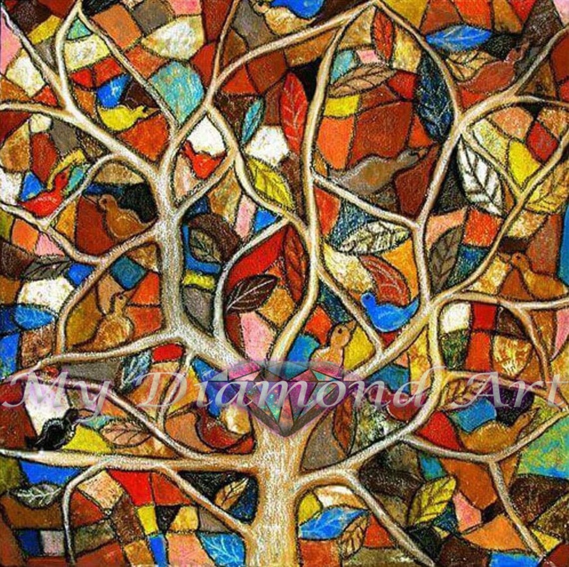 5D DIY My Diamond Art Bird's Tree Diamond Painting Kit | Etsy