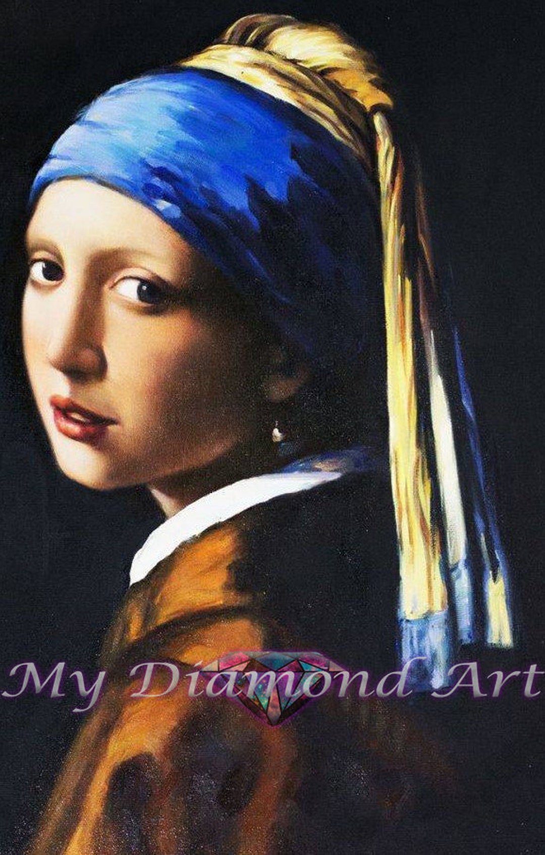 5D DIY My Diamond Art (girl With A Pearl Earring) Diamond Painting Kit ...