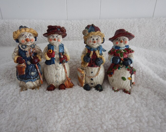 Vintage Bayberry Family Collection Snowmen Carl Olive Juanita Earl ...
