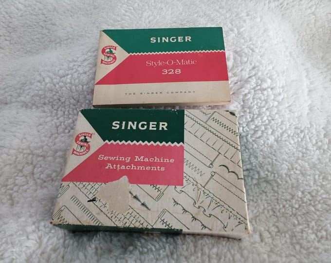 Vintage Singer Style-o-matic 328K Sewing Machine Attachments ...