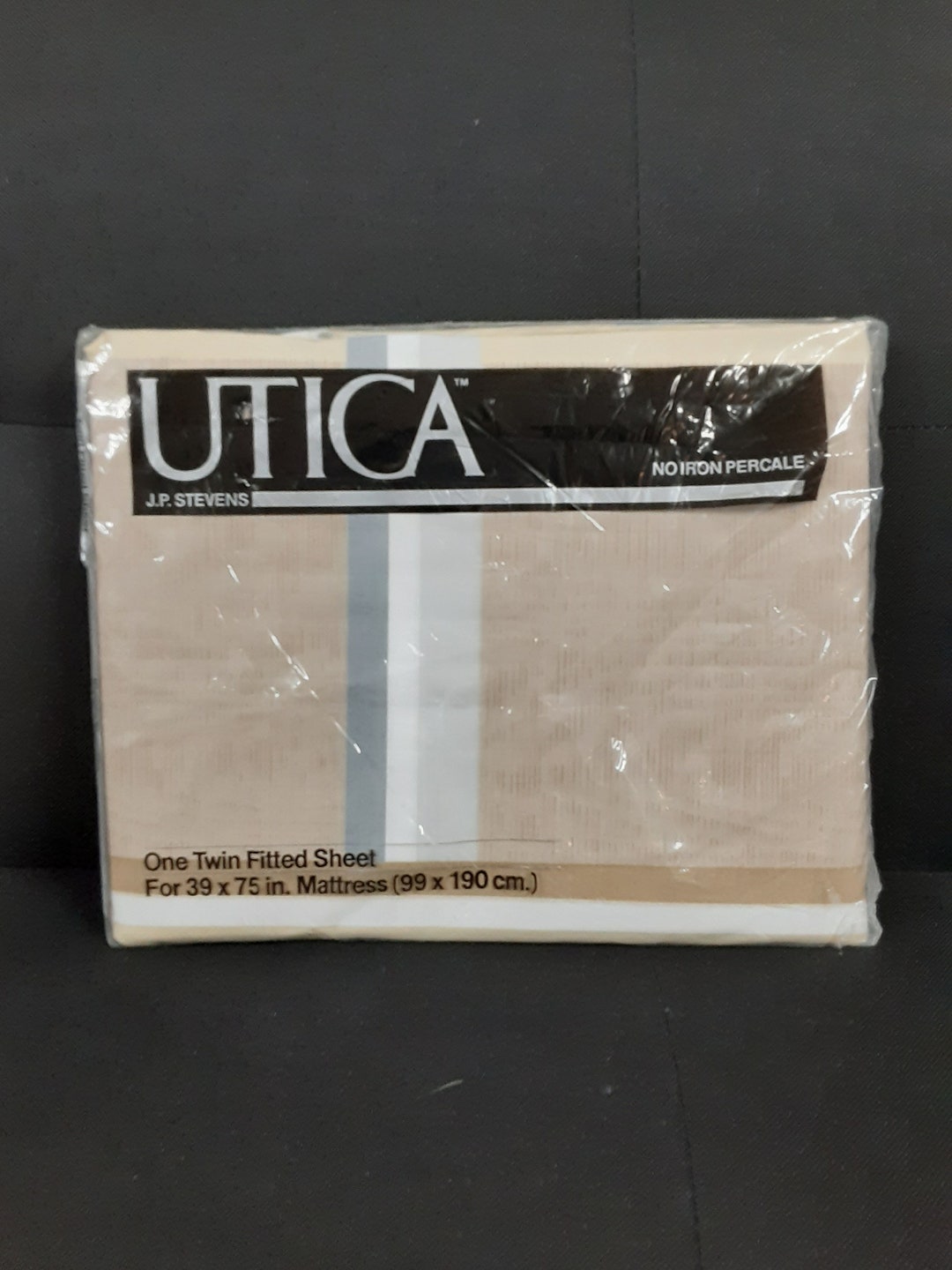 Vintage Utica JP Stevens No Iron Percale Twin Fitted Bed Sheet New in ...