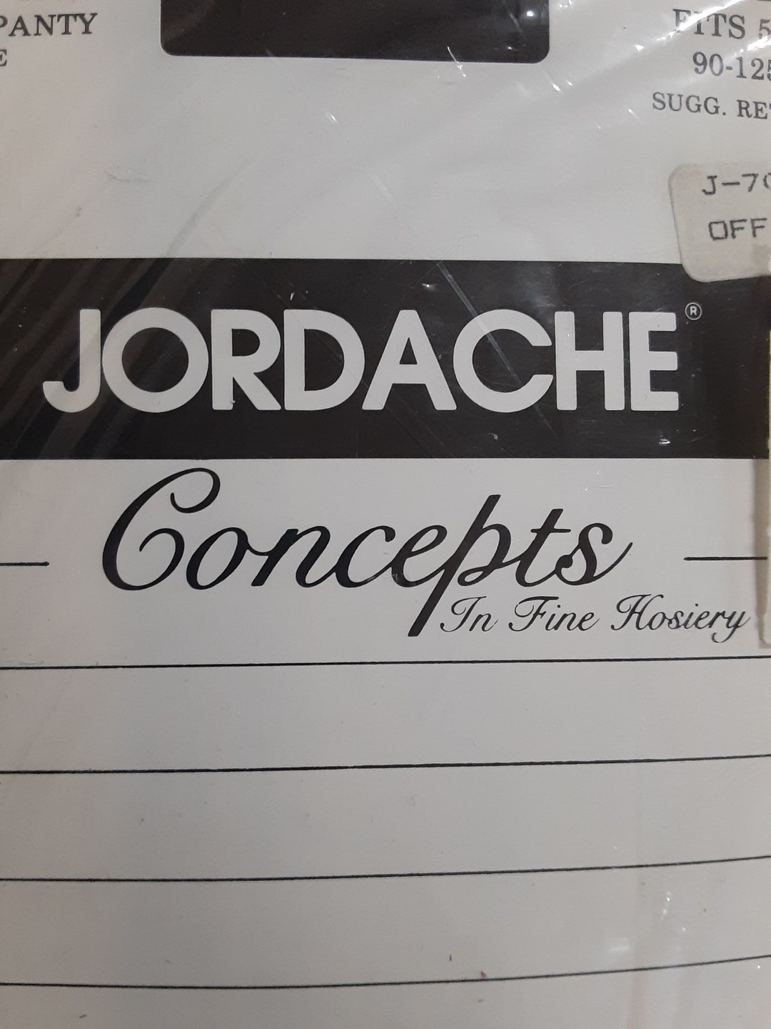 Vintage Jordache Concepts Fine Hosiery Sheer Pantyhose Size A off Black ...